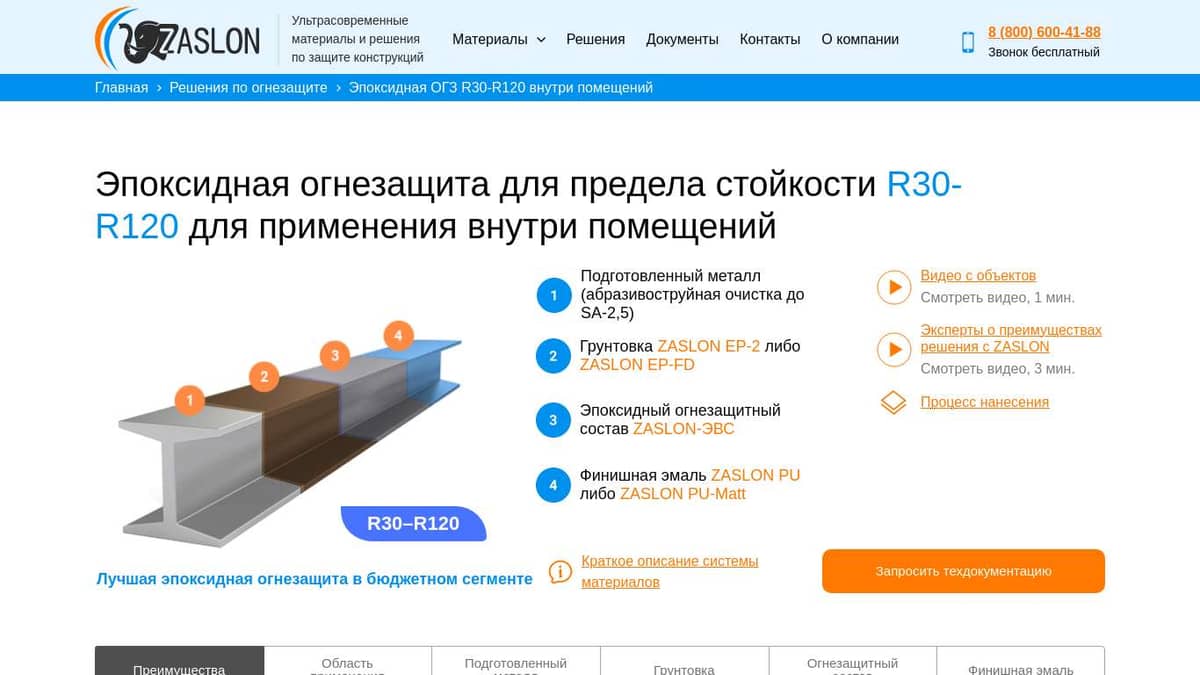 Надежная эпоксидная огнезащита: гарантированная защита от огня в помещениях | ZASLON